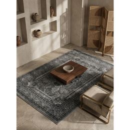 KADIMA DESIGN Kurzflorteppich TANNHEIM, orientalisch, Grau, 160 x 230 cm