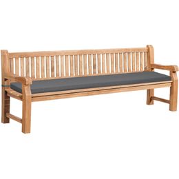 CLP Gartenbank wetterfest Daxon, inklusive Sitzkissen, 2 bis 4 Sitzer, Teakholz robust und pflegeleicht, f&uuml;r Terrasse und Balkon