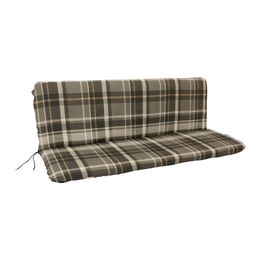 DEGAMO Auflage SEATTLE f&uuml;r Bank 3-sitzer, grau/beige kariert
