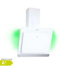 Klarstein >Aurora Eco 60 Dunstabzugshaube 585 m&sup3;/h 60cm kopffrei Ambientelicht EEC A+ Wei&szlig;