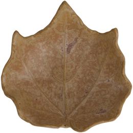IB Laursen Steingut-Schale laubblattf&ouml;rmig Braun Br&auml;unlich - 11,7 x 11 x 3,5 cm