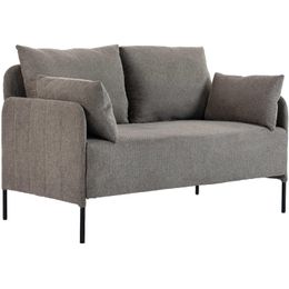 CLP Couch 2-Sitzer bequem Ziden, Sofa gepolstert mit Kissen, Polsterm&ouml;bel bequem bis 300 kg belastbar