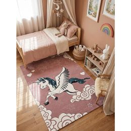 Kinderteppich Kurzflor Pink 120x170 cm - IDRO KADIMA DESIGN