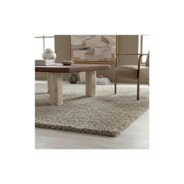 KADIMA DESIGN Teppich Hochflor SPREE in Natur, einfarbig, 140 x 200 cm