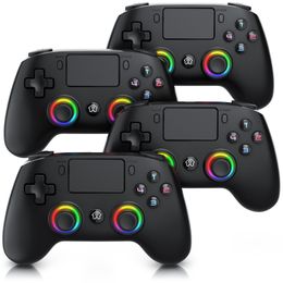CSL Wireless Gamepad f&uuml;r PS4 & PC, Dual Vibration, Touchpad, 3,5 mm Klinke PlayStation 4-Controller (Spar-Set, 4 St., f&uuml;r Playstation 4 Pro / Slim