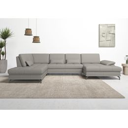 Wohnlandschaft OTTO HOME, B:363cm H:89cm T:223cm, grau, Luxus-Microfaser (90% Polyester, 10% Polyamid);Samtoptik (100% Polyester), Sofas, "Costello