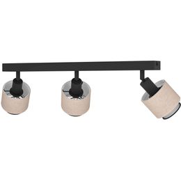 Eglo Deckenleuchte "Rosley Deckenstrahler, Textil und Metall, schwenkbare Spots, E14", 3, H: 18,5cm, 1 Stk., beige, Wohnzimmer, Leuchten, Spot - L43