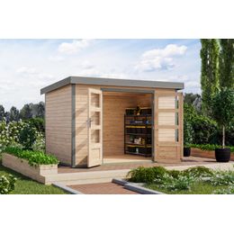 Gartenhaus Karibu, braun, Massivholz, Gartenh&auml;user, "Jupiterino 4, in verschiedenen Farben"