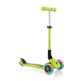 GLOBBER JUNIOR FOLDABLE LIGHTS lime gr&uuml;n, mit Leuchtrollen
