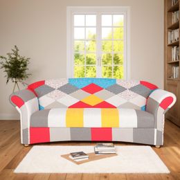 3-Sitzer Sofa Loretta, ca. 204 x 83 x 85 cm &ndash; Bunt