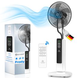 Kesser&reg; Stand-Ventilator Frosty mit Wasser Ultraschall-Spr&uuml;hnebel Wasserk&uuml;hlung , inkl. Fernbedienung Timer-Funktion , Luftbefeuchter Leise , Nebelfunktion , Raumbefeuchter , Standventilator