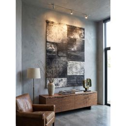 KADIMA DESIGN Kurzflorteppich LATEMAR, kariert, aus Polypropylen, Grau, 240 x 340 cm