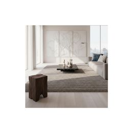 KADIMA DESIGN Hochflorteppich SALZACH, einfarbig, Beige, 240 x 340 cm