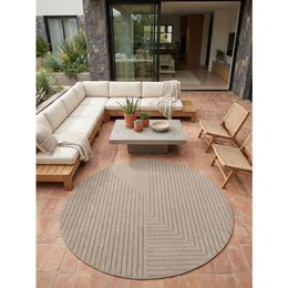 Outdoorteppich rund Outdoor Beige &Oslash; 160 cm - ENGADIN KADIMA DESIGN