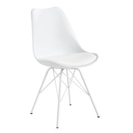 FineBuy 2er Set Esszimmerstuhl K&uuml;chenstuhl Kunstleder Design Polsterstuhl Stuhl