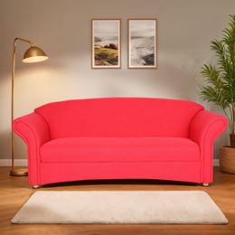 3-Sitzer Sofa Loretta, ca. 204 x 83 x 85 cm &ndash; Rosa