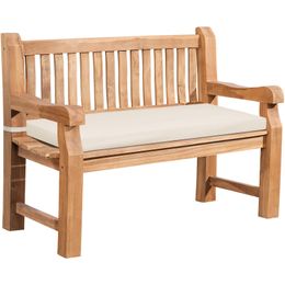 CLP Gartenbank wetterfest Daxon, inklusive Sitzkissen, 2 bis 4 Sitzer, Teakholz robust und pflegeleicht, f&uuml;r Terrasse und Balkon