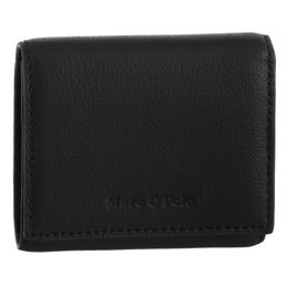 Damen Geldb&ouml;rse "JUDIS", MARC O'POLO ACCESSORIES, schwarz, Glattleder, unifarben, Kleinlederwaren, Geldbeutel, Portemonnaie mit Druckknopfverschluss