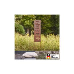Home Deluxe Rost Gartenstecker TAG OHNE L&Auml;CHELN - Made in Germany