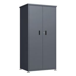 DEGAMO Gartenschrank L&Uuml;BECK 90x65x187cm, Stahl anthrazit