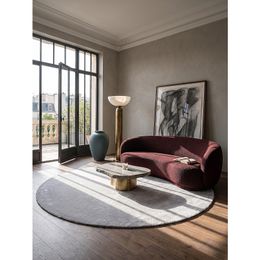 Teppich Hochflor Grau 120x120 cm - ALDAN Kadima Design