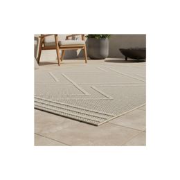 KADIMA DESIGN Teppich Outdoor IMST in Beige, im Boho-Stil, aus Polypropylen, 80 x 150 cm