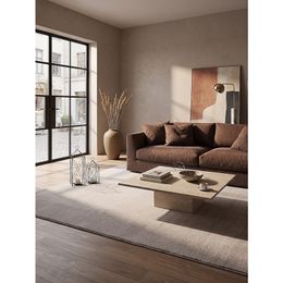 Teppich Hochflor Beige 140x200 cm - ALDAN KADIMA DESIGN
