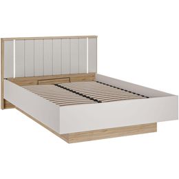 Bettgestell FORTE, B:149,8cm H:99,8cm L:213,2cmmauvella eiche, kaschmir beige, mauvella eiche, kaschmir beige, mauvella eiche, Betten, "FORTE Seravel