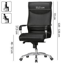 FineBuy B&uuml;rostuhl BIGBOSS Kunstleder Chefsessel ergonomisch Drehstuhl 150 kg XXL