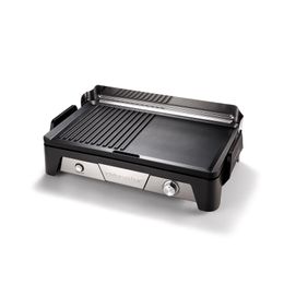 riviera&;bar Plancha Grill Cook&Serve Tischgrill (2.200 Watt, Kochzone & Serve-Zone, Temperaturregelung, Kontrollleuchte, Polycarbonat-Geh&auml;use)