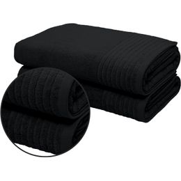 Saunatuch OTTO HOME, B:80cm L:200cm, schwarz, Frottier, Obermaterial: 100% Baumwolle, Handt&uuml;cher, "Sanremo Premium, Premium Handt&uuml;cher, 600 gr/m&sup2;,