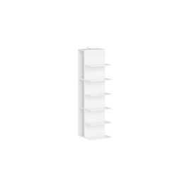 sobuy B&uuml;cherregal, Eckregal mit 7 Regalb&ouml;den Wei&szlig; 30x32,5x110,5cm Minimalistisch