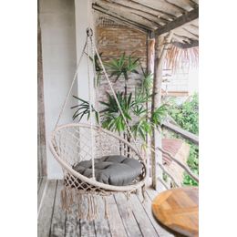 H&auml;ngesessel Garden Pleasure, B:80cm H:125cm T:60cm, wei&szlig;, Bezug: 65% Baumwolle, 35% Polyester, Outdoor, Sessel, "BARBUDA", BxTxH: 80x60x125 cm, mit