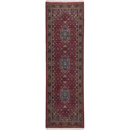 Orientteppich Theko, B:80cm H:12mm L:300cm, rot, Schurwolle, Teppiche, "Benares Bidjar, handgekn&uuml;pft", reine Wolle, mit Fransen, auch als L&auml;ufer,