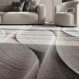 KADIMA DESIGN Teppich Kurzflor DRAU in Braun, mit Farbverlauf, 120 x 170 cm