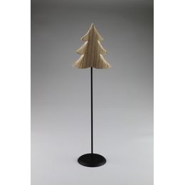 AM Design Dekobaum "Weihnachstsdekoration aus Holz", B/H/T: 12,5cm x 57,5cm, beige, Wohnzimmer, Dekofiguren, BxH: 12,5x57 cm