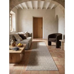 KADIMA DESIGN Kurzflorteppich AMMER, einfarbig, Beige, 80 x 250 cm