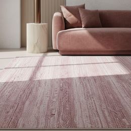 KADIMA DESIGN Kurzflorteppich INN, einfarbig, Rosa, 140 x 200 cm