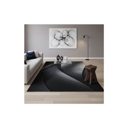 KADIMA DESIGN Kurzflorteppich INN, mit Farbverlauf, Schwarz, 200 x 290 cm