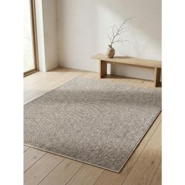 KADIMA DESIGN Teppich Kurzflor AMMER in Beige, einfarbig, 120 x 170 cm