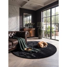 Teppich Antirutsch Schwarz 160x160 cm - ALDAN KADIMA DESIGN