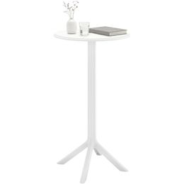 CLP Stehtisch wetterfest stabil Tomas, Gartentisch rund &Oslash; 60 cm H&ouml;he 107 cm, Outdoortisch Polypropylen UV-best&auml;ndig winterfest