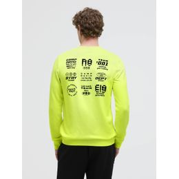 CAMP DAVID Herren Sweater, gelb, Gr. 4XL, bedruckt, Web, Material: 70% Polyester, 30% Baumwolle, Sweatshirts, mit Baumwolle
