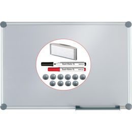MAUL Whiteboard 2000 MAULpro, Komplett-Set silver - 90 x 180 cm