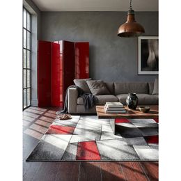 Teppich Kurzflor Rot 120x170 cm - BIENO KADIMA DESIGN