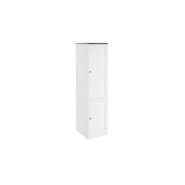 sobuy Kleiderschrank mit 2 T&uuml;ren Wei&szlig; 45x55x187cm Modern