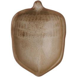IB Laursen Steingut Schale Eichel Braun Braun - L 6,6 x B 9,4 x H 2,7 cm