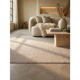 KADIMA DESIGN Flachgewebe-Teppich Berber-Tradition Beige 80x150 cm Uni meliert