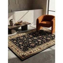 KADIMA DESIGN Teppich Kurzflor TANNHEIM in Schwarz, orientalisch, aus Polypropylen, 300 x 400 cm