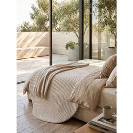 KADIMA DESIGN Outdoor-Teppich Labyrinth-Linien Creme 200x200 cm Wetterfest
